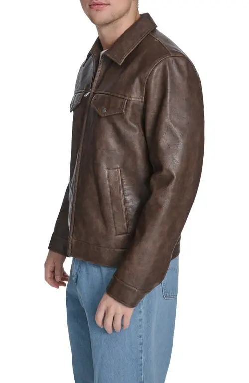 LEVI'S Faux Leather Trucker Jacket