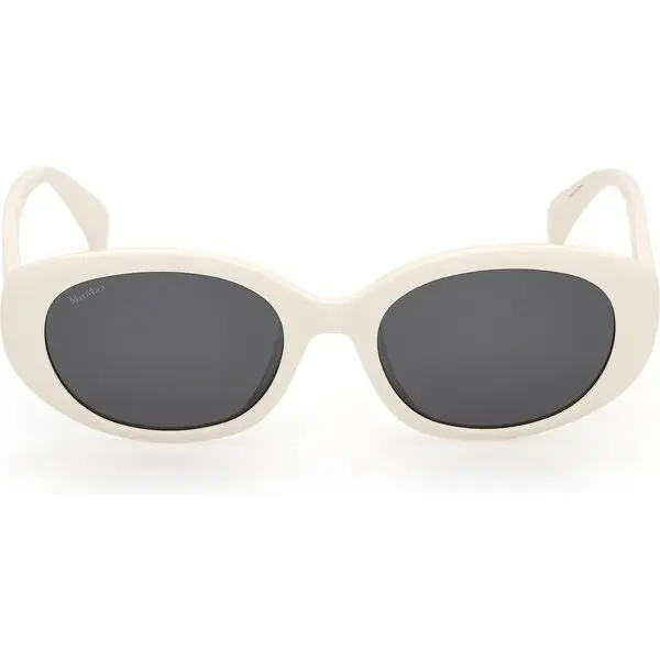 Max Mara 54mm Oval Sunglasses - Ivory/smoke