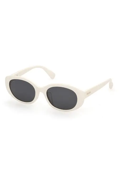 Max Mara 54mm Oval Sunglasses - Ivory/smoke