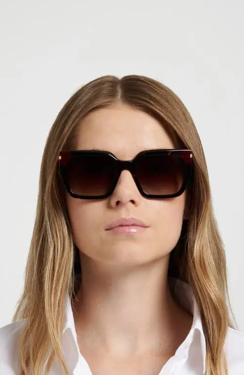 Carolina Herrera Gradient Rectangular Sunglasses