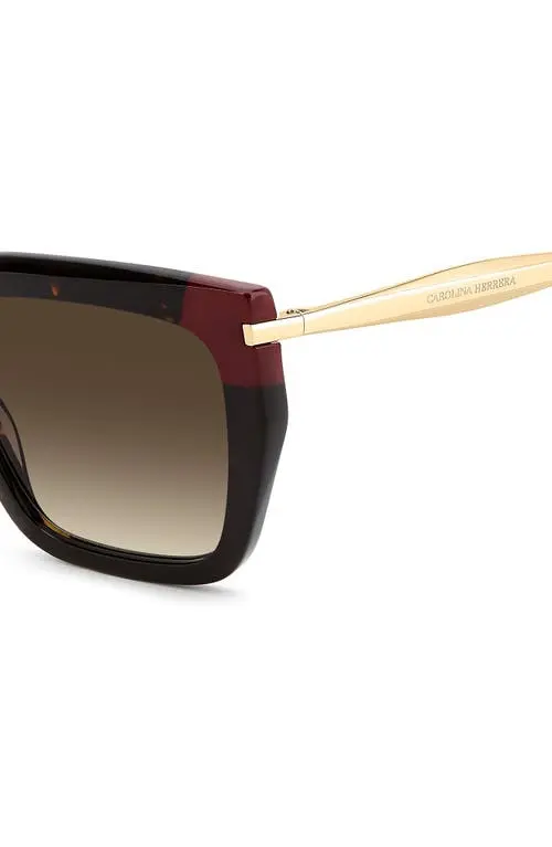 Carolina Herrera Gradient Rectangular Sunglasses