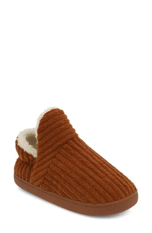 Mia Plushy Slipper Bootie - Cognac
