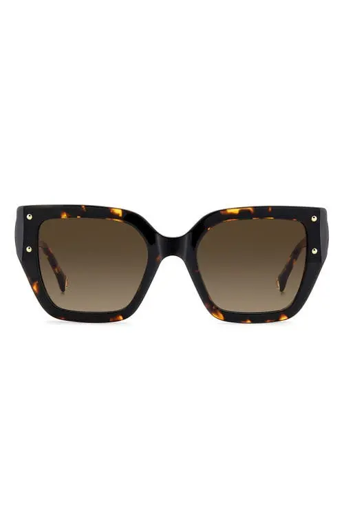 Carolina Herrera 53mm Gradient Square Sunglasses - Havana/brown Sf