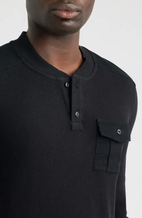 Brooks Brothers Waffle Stitch Stretch Cotton & Wool Henley