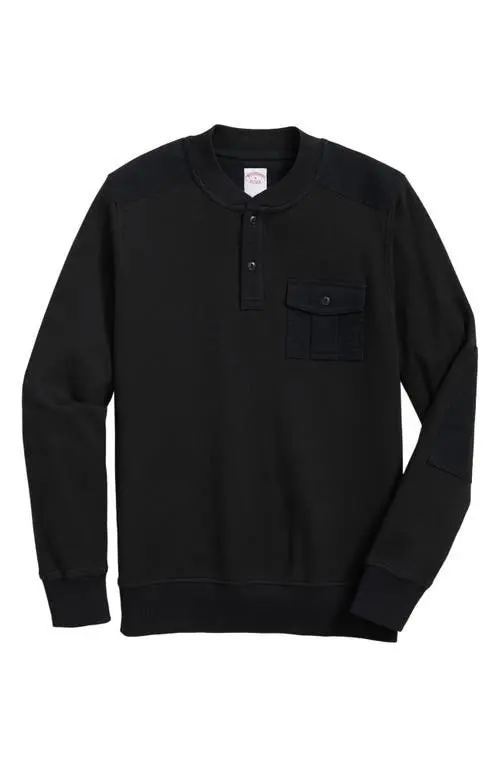 Brooks Brothers Waffle Stitch Stretch Cotton & Wool Henley
