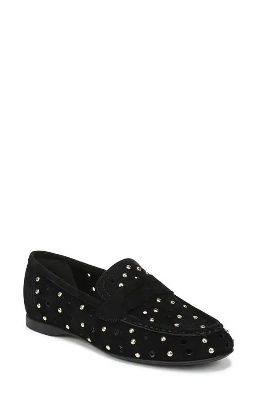 Naturalizer Bloom Stud Penny Loafer - Black Suede