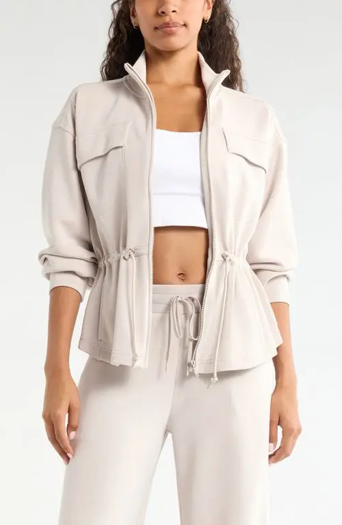 Zella Soft Luxe Utility Jacket - Grey Pebble