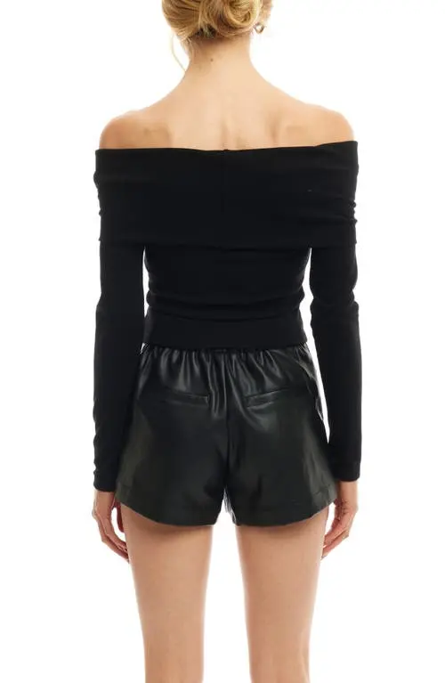 LBLC THE LABEL Tanya Vegan Leather Short - Black