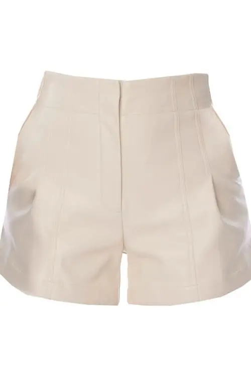 LBLC THE LABEL Tanya Vegan Leather Short - Ivory