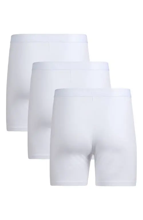 MEMOI Assorted 3-pack Cool Stretch Cotton Boxer Shorts - White