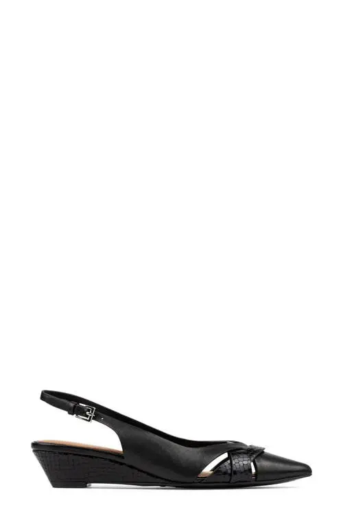DONALD PLINER Barbee Slingback Wedge Pump - Black