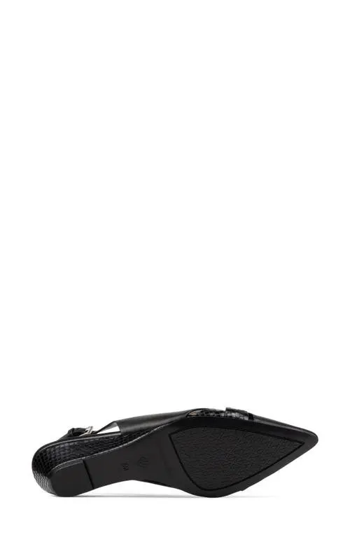 DONALD PLINER Barbee Slingback Wedge Pump - Black