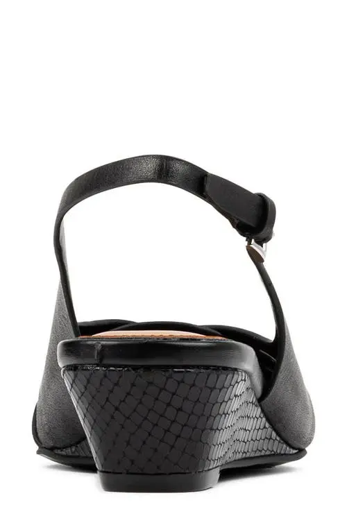 DONALD PLINER Barbee Slingback Wedge Pump - Black