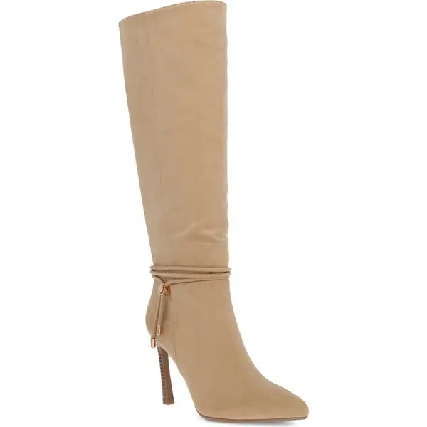 Mia Niko Pointed Toe Knee High Boot - Beige