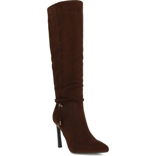 Mia Niko Pointed Toe Knee High Boot - Chocolate