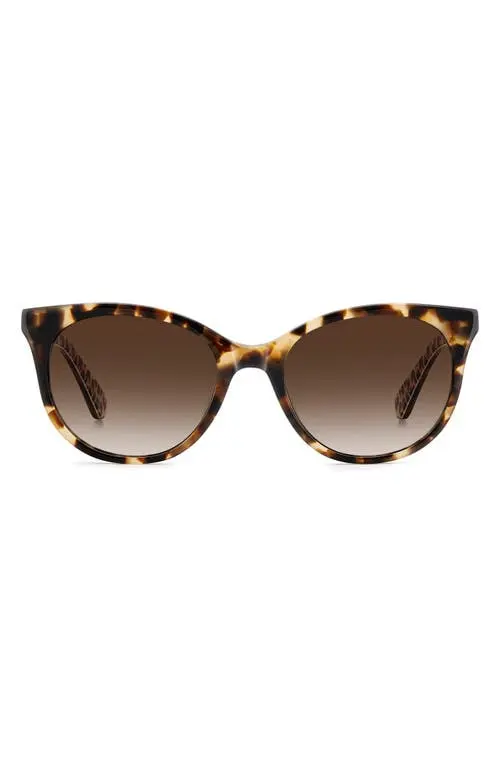 Kate Spade New York Tortoiseshell Round Frame Sunglasses - Havana/brown