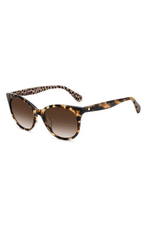 Kate Spade New York Tortoiseshell Round Frame Sunglasses - Havana/brown