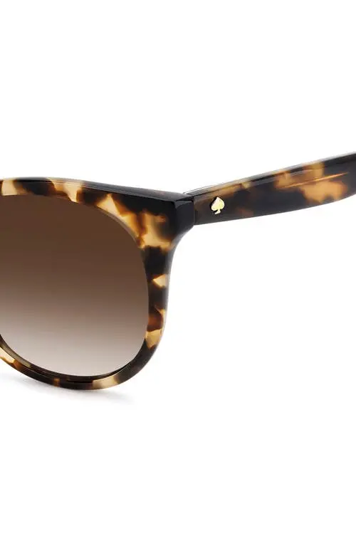 Kate Spade New York Tortoiseshell Round Frame Sunglasses - Havana/brown