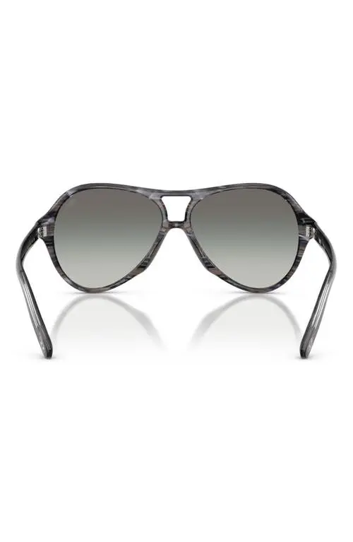 DIESEL® Gradient Pilot Sunglasses - Striated Grey/gradient Grey