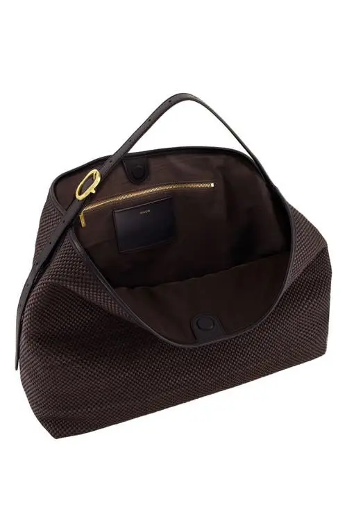Vince Vivian Small Woven Leather Hobo