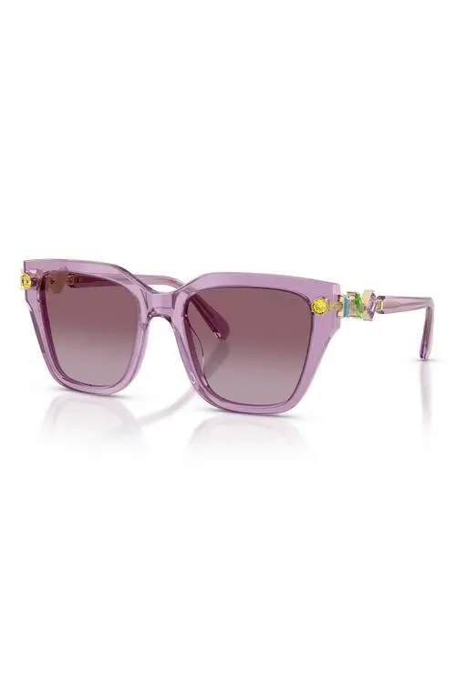 SWAROVSKI 53mm Gradient Irregular Sunglasses