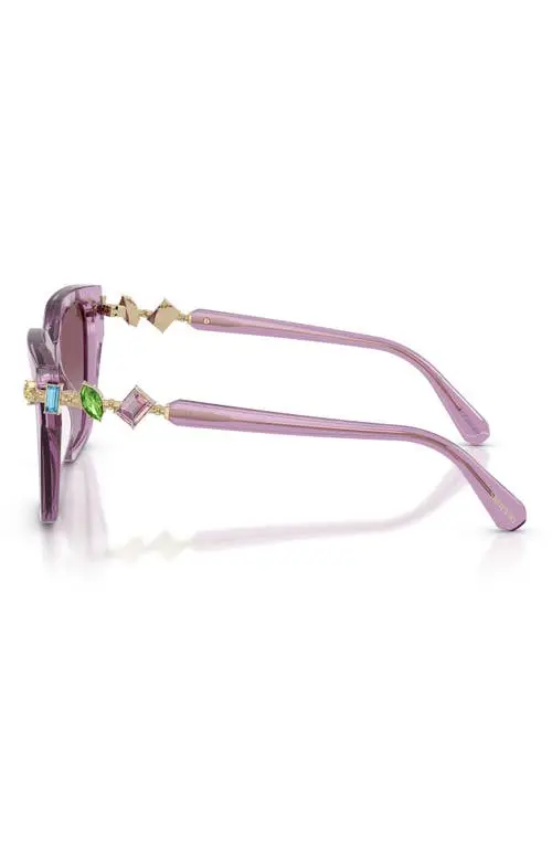 SWAROVSKI 53mm Gradient Irregular Sunglasses