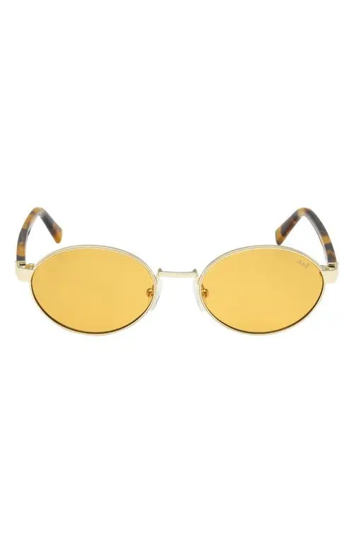 Abercrombie 51mm Oval Sunglasses - Gold/brown