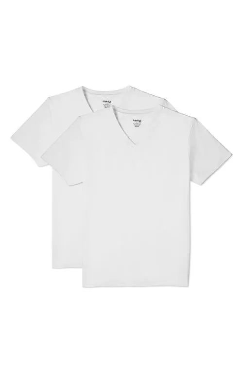 MEMOI 2-pack Cool Stretch Cotton V-neck Undershirts