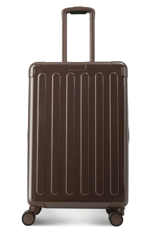 HEDGREN Nostos Glossy Medium Spinner Suitcase - Espresso