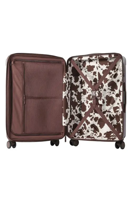 HEDGREN Nostos Glossy Medium Spinner Suitcase - Espresso