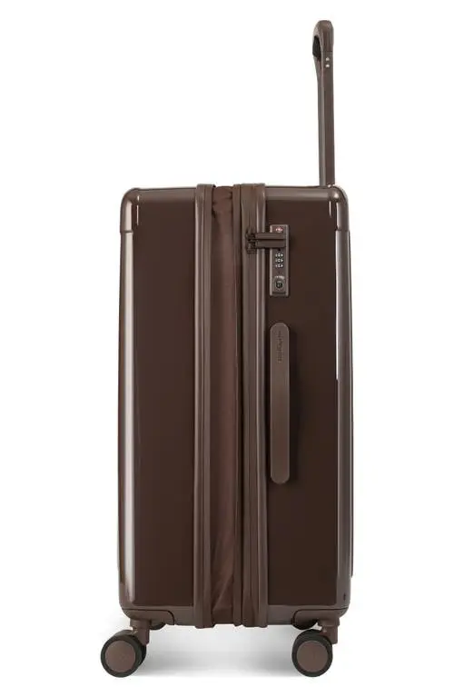 HEDGREN Nostos Glossy Medium Spinner Suitcase - Espresso