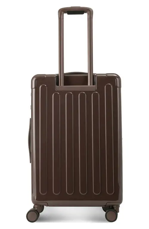 HEDGREN Nostos Glossy Medium Spinner Suitcase - Espresso