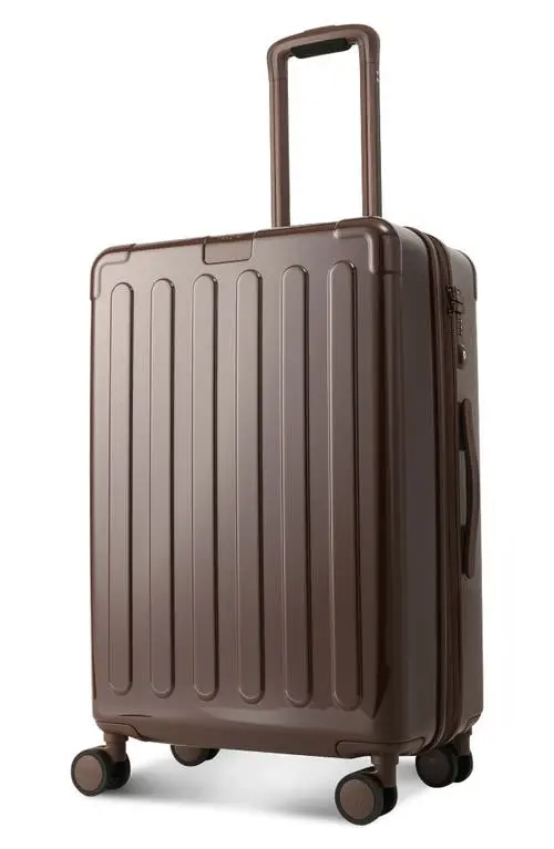 HEDGREN Nostos Glossy Medium Spinner Suitcase - Espresso