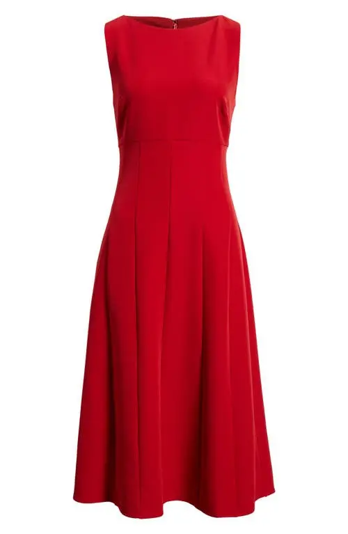 Chelsea28 Bateau Neck Midi Dress - Red Emboldened