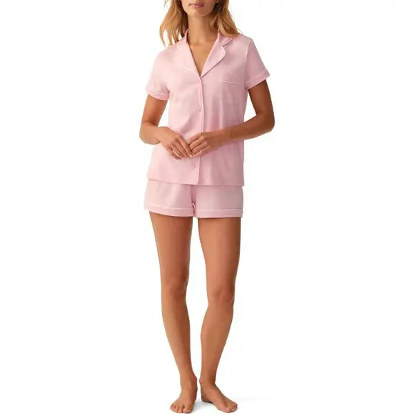 PETITE PLUME Pima Cotton Short Pajamas - Pink