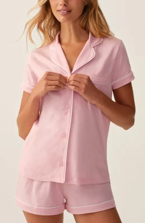 PETITE PLUME Pima Cotton Short Pajamas - Pink