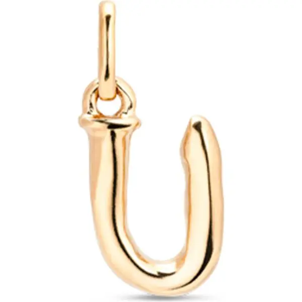UNODE50 18k -plated Letter U Charm - Gold