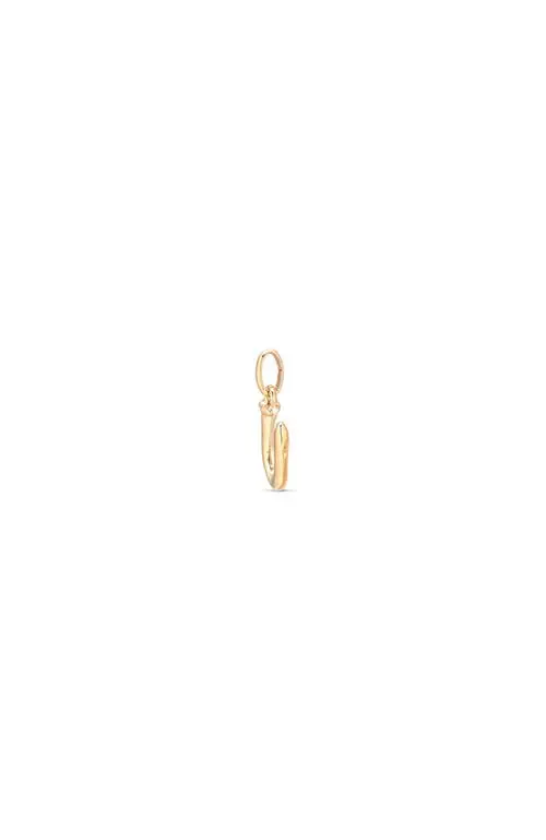 UNODE50 18k -plated Letter U Charm