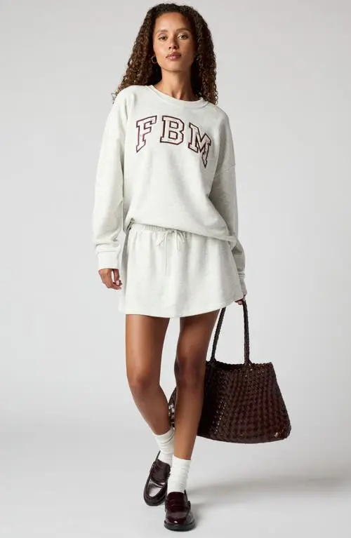FLORENCE BY MILLS Graphic Oversized Sweatshirt - Heather Ice
