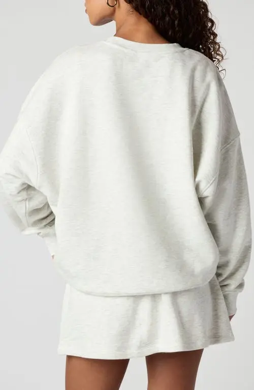 FLORENCE BY MILLS Graphic Oversized Sweatshirt - Heather Ice