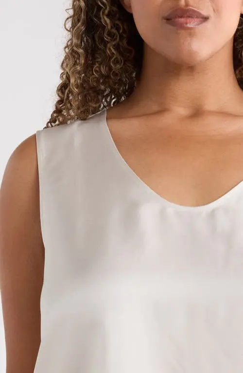 Eileen Fisher Scoop Neck Silk Tank