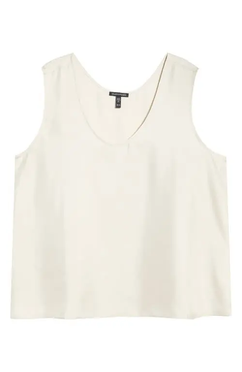 Eileen Fisher Scoop Neck Silk Tank