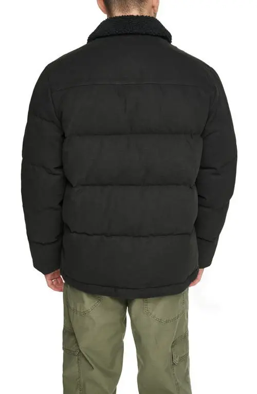 LEVI'S Quilted Chore Jacket With Shearling Collar - Black