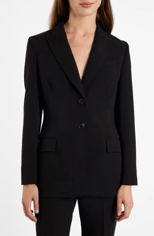 Santorelli Enrica Two-button Sleek Tailored Jacket - Onyx