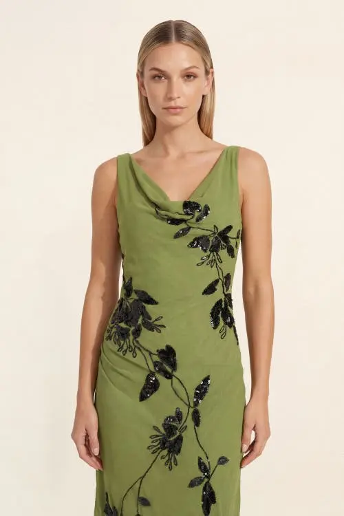 Nasty Gal Embellished Cowl Neck Maxi Dress