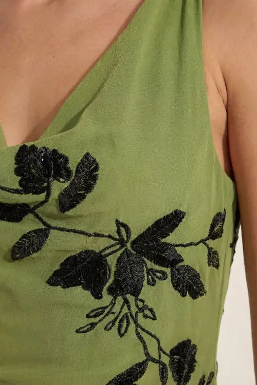 Nasty Gal Embellished Cowl Neck Maxi Dress