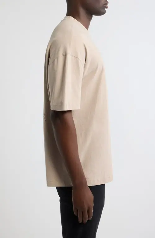 ALLSAINTS Oversize Serrate Graphic T-shirt - Dusk Brown