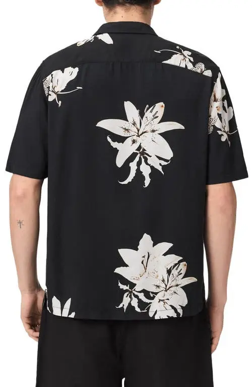 ALLSAINTS Petra Floral Short Sleeve Button-up Shirt