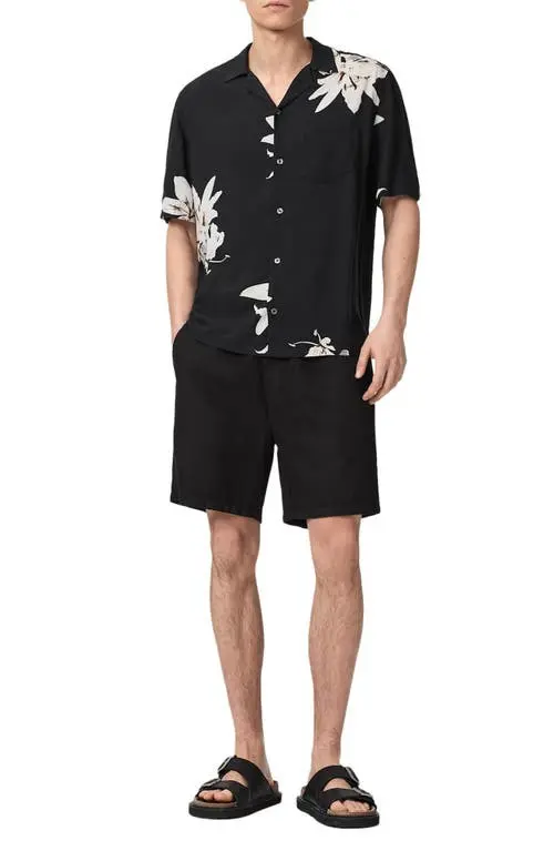 ALLSAINTS Petra Floral Short Sleeve Button-up Shirt