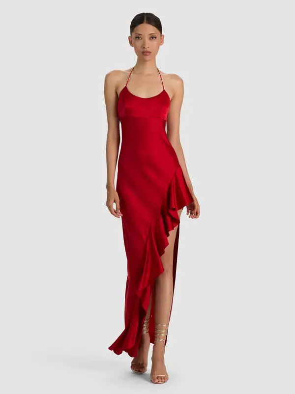 Alice + Olivia Palma Ruffle Maxi Dress